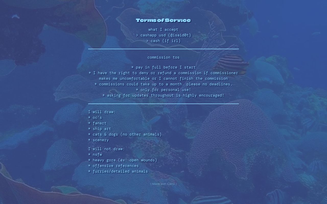 isa’s terms of service